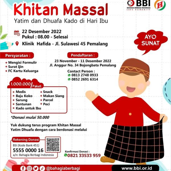 Khitanan Massal Yatim & Dhuafa di Hari Ibu